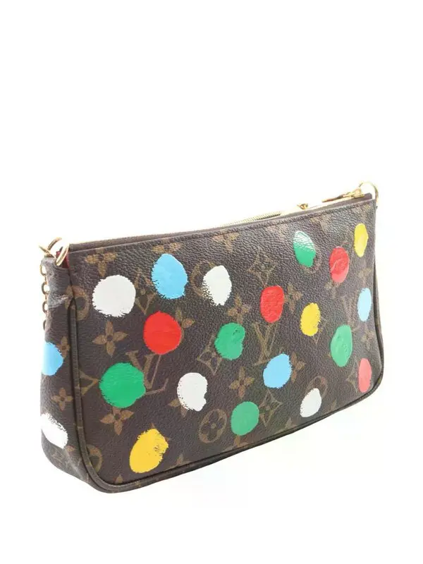 LOUIS VUITTON 2023 Yayoi Kusama Monogram Painted Dots Multi Pochette Accessoires Satchel