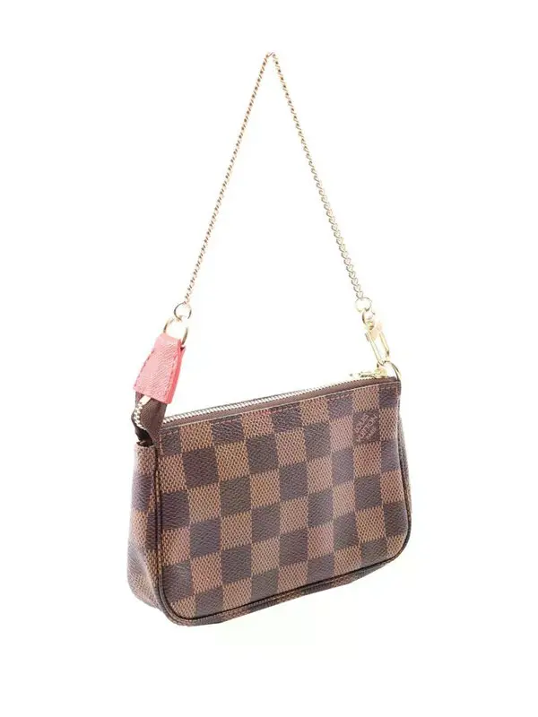LOUIS VUITTON Damier Ebene Illustre Mini Pochette Accessories Handbag