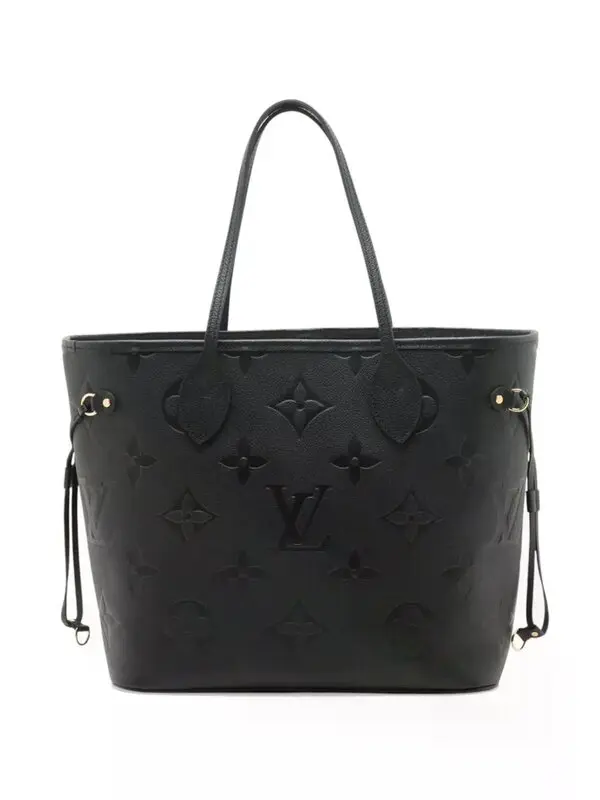 LOUIS VUITTON 2021-2026 Monogram Giant Empreinte Neverfull Mm Tote Bag - Black