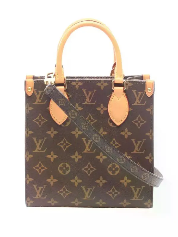 LOUIS VUITTON 2000-2026 Monogram Sac Plat Bb Satchel - Brown