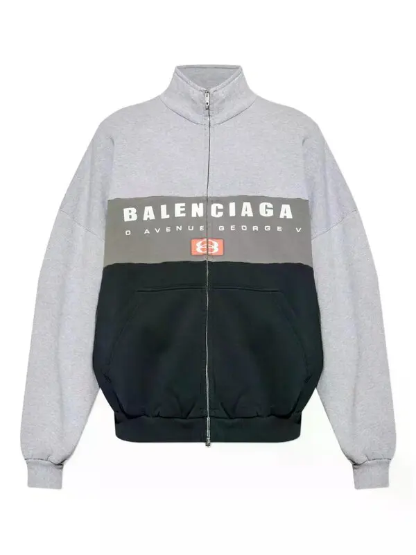 Balenciaga Zip-up Sweatshirt - Grey
