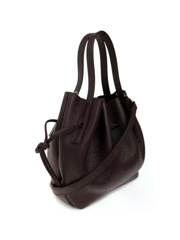 Yuzefi Scallop Mini Leather Bucket Bag
