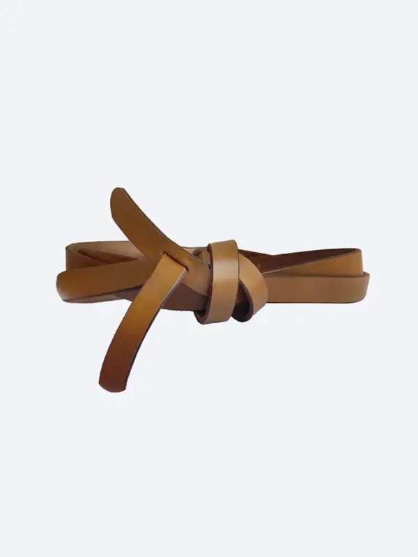 Brochu Walker The Bridle Wrap Belt - Saddle Brown
