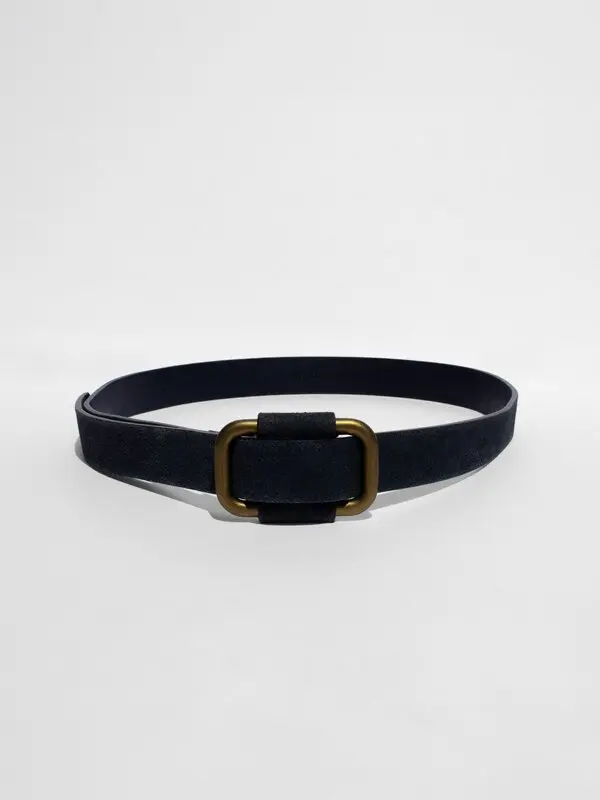 Brochu Walker The Saddle Suede Belt - Navy