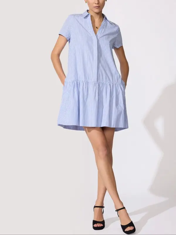 Brochu Walker The Antibes Dress - Blue Stripe