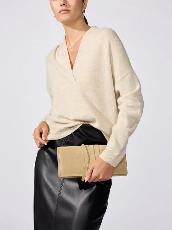 Brochu Walker Suede Pochette Clutch