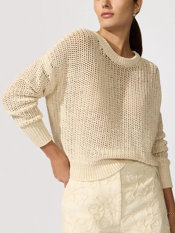 Brochu Walker The Everyday Pointelle Bright Crew