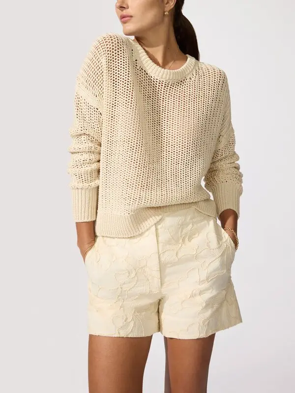 Brochu Walker The Everyday Pointelle Bright Crew