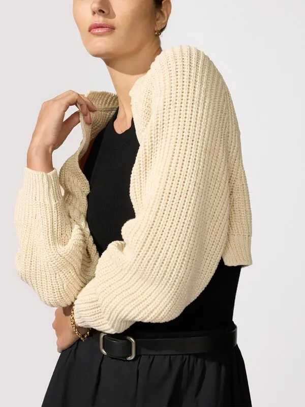 Brochu Walker The Aida Petite Shrug - Ecru