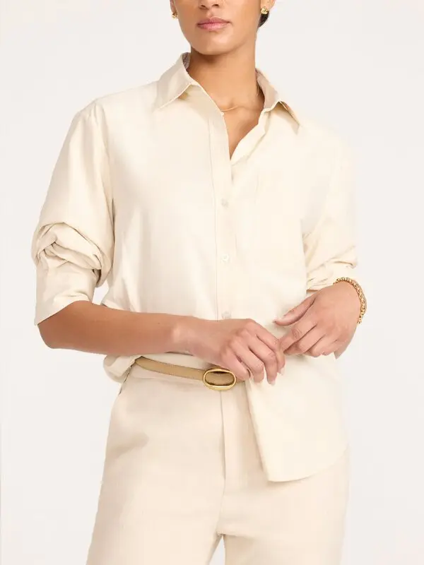 Brochu Walker Pia Shirt With Ruched Sleeves - Calico
