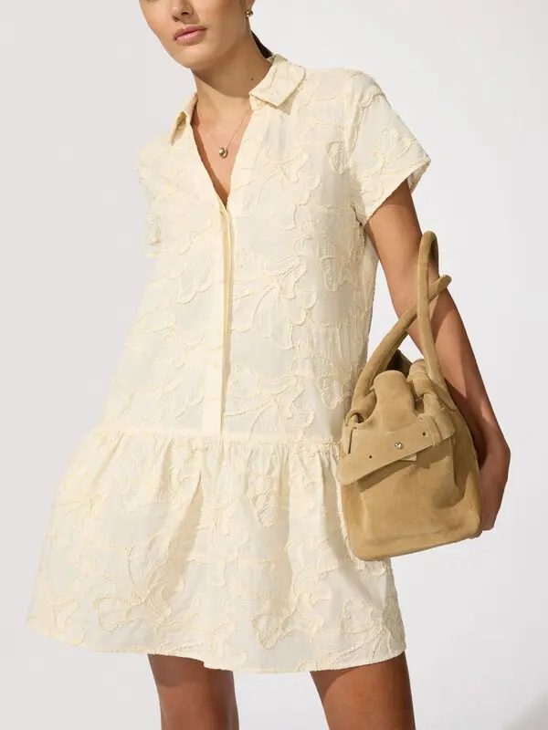 Brochu Walker The Antibes Embroidered Dress - Ecru