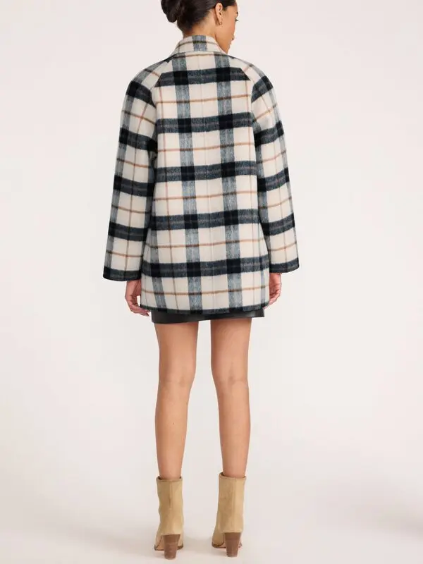Brochu Walker The Bodhi Double Breasted Plaid Coat