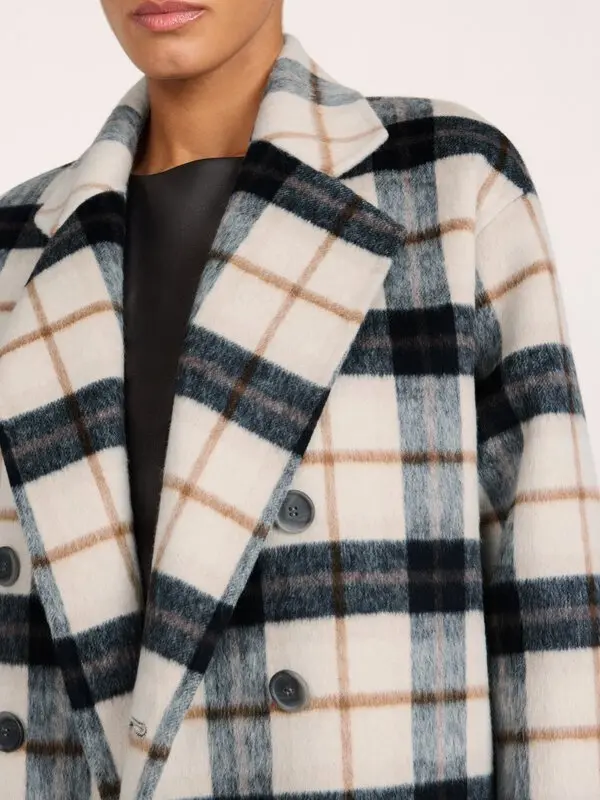 Brochu Walker The Bodhi Double Breasted Plaid Coat
