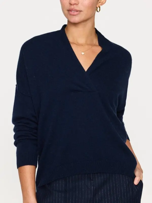 Brochu Walker The Siena Wrap Neck Cashmere Pullover