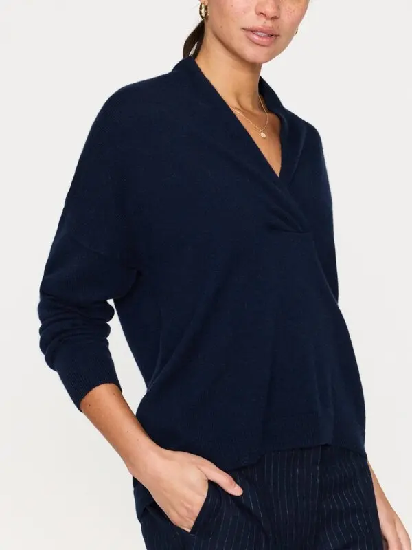 Brochu Walker The Siena Wrap Neck Cashmere Pullover