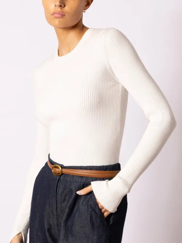 Brochu Walker The Tamsin Skinny Rib - Salt White