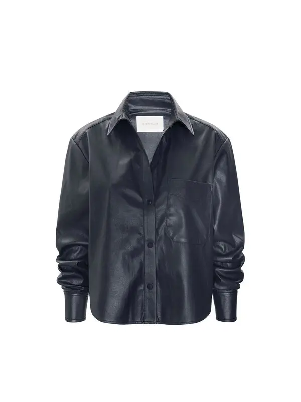 Brochu Walker Everyday Cropped Vegan Leather Shirt