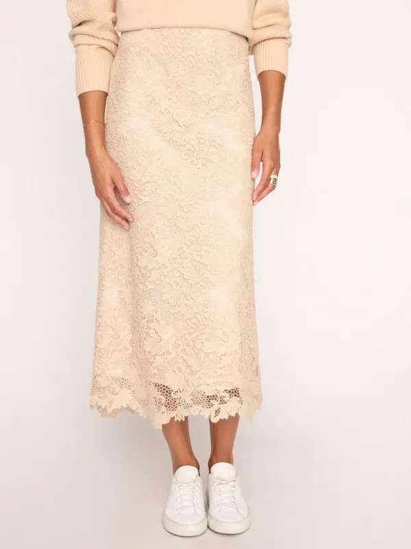 Brochu Walker The Mara Lace Skirt - Buff