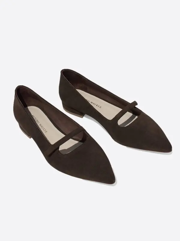 Brochu Walker The Roma Suede Flat - Coffee