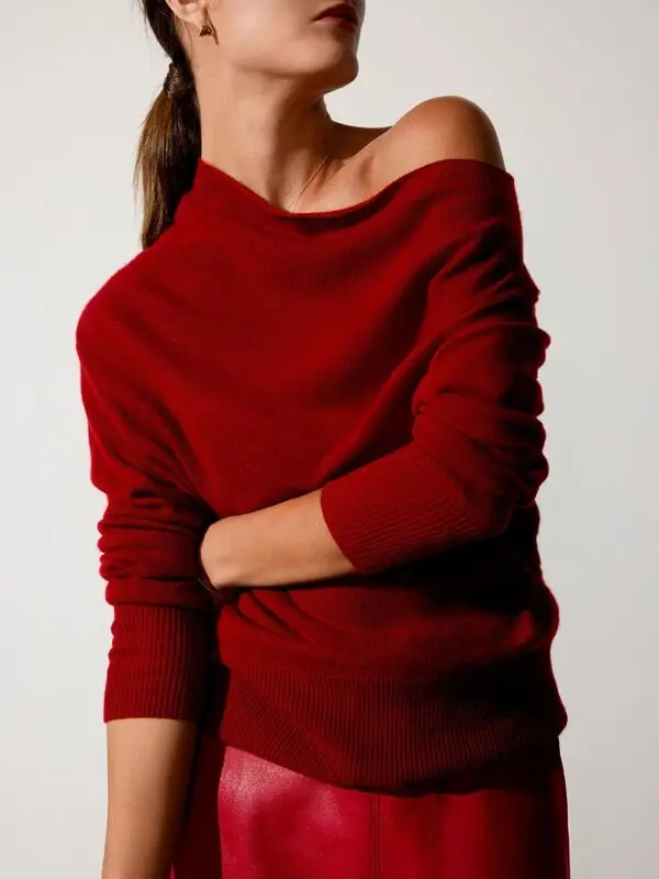 Brochu Walker The Lori Cashmere Off Shoulder