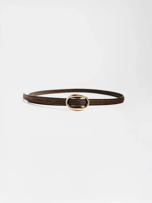 Brochu Walker Chelsea Suede Belt - Coffee