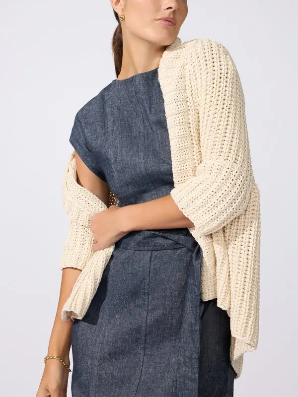 Brochu Walker The Fida Handknit Shrug - Almond
