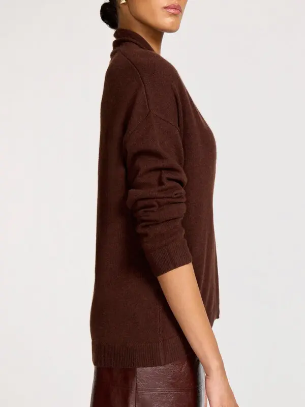 Brochu Walker The Siena Wrap Neck Cashmere Pullover