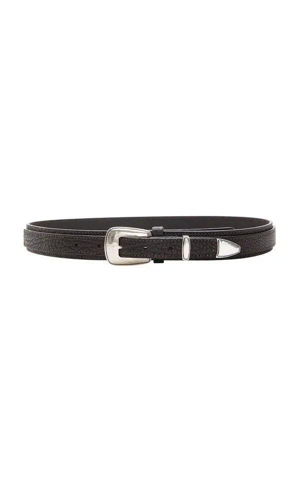 LEMAIRE Minimal Western Leather Belt - Brown