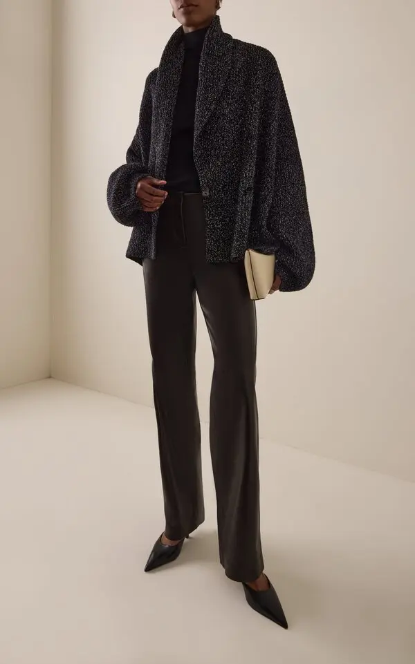 TOTEME Easy Leather Straight-leg Pants