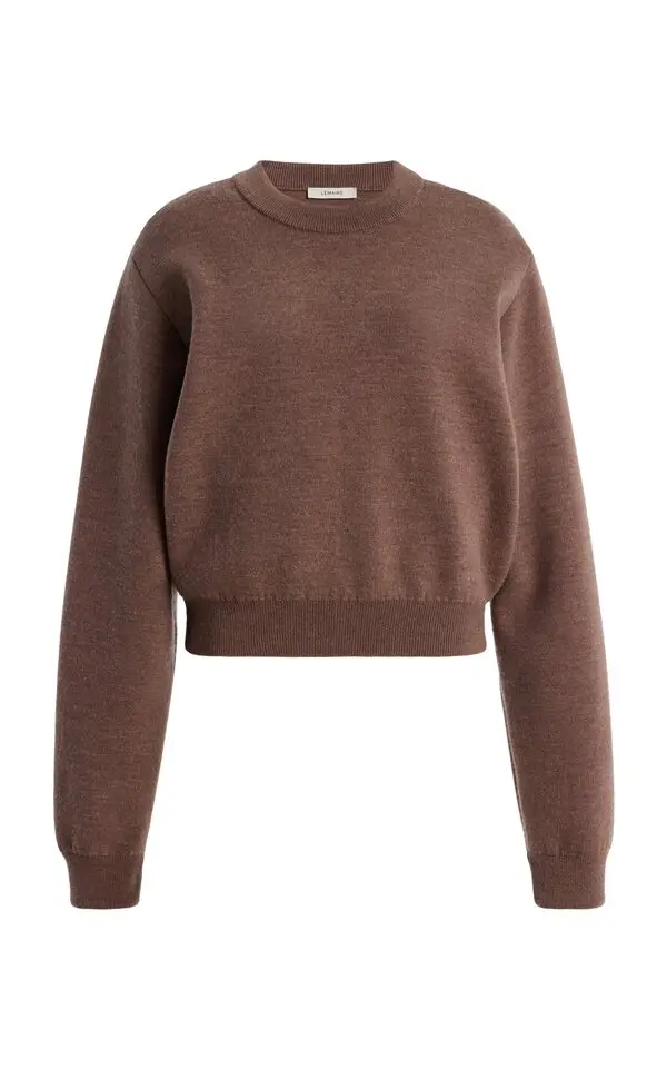LEMAIRE Short Wool Sweatshirt - Pink