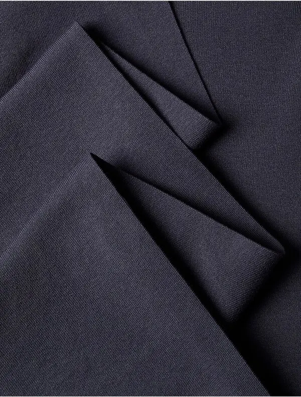 Calvin Klein Monogram Embroidery Fine Rib Scarf - Blue Nights