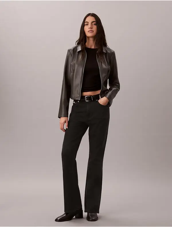 Calvin Klein High Rise Bootcut Jeans - Faded Black