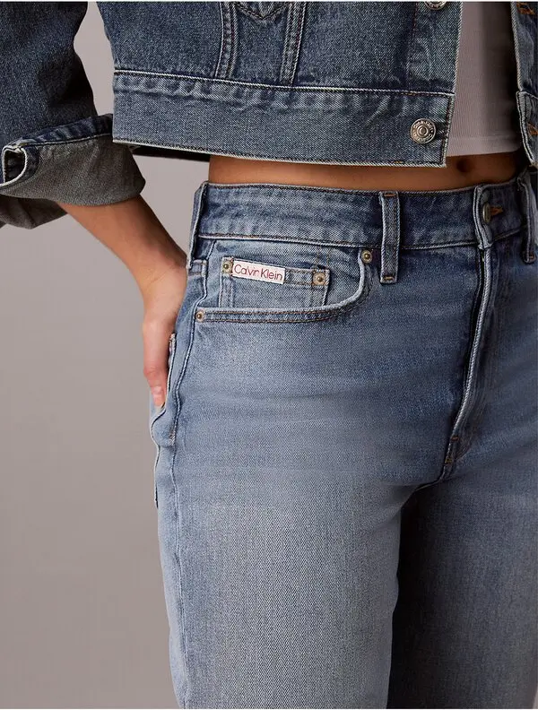 Calvin Klein High Rise Bootcut Jeans - Worn Dust
