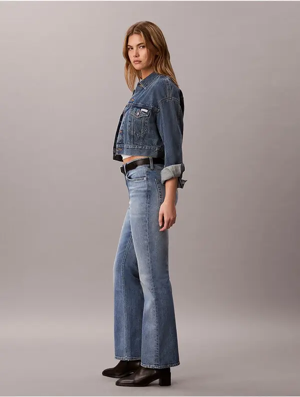 Calvin Klein High Rise Bootcut Jeans - Worn Dust