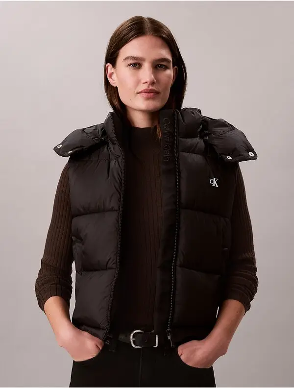 Calvin Klein Midweight Puffer Vest - Black