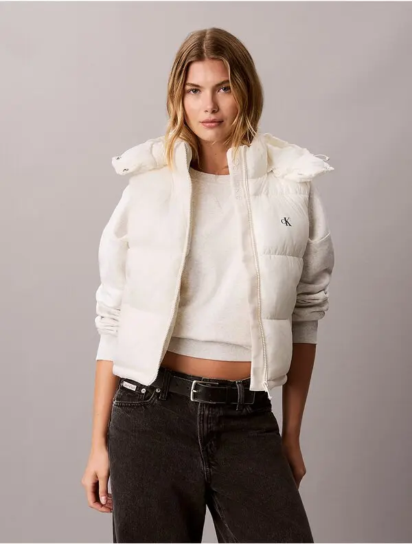 Calvin Klein Midweight Puffer Vest - Tofu