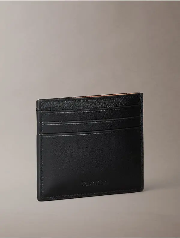 Calvin Klein Suede Monogram Card Case