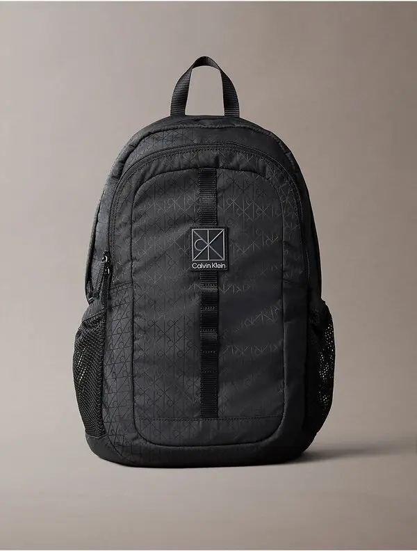Calvin Klein Emblem Logo Backpack - Black