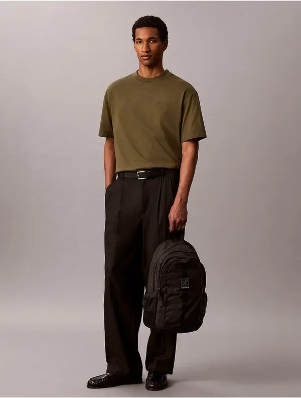 Calvin Klein Emblem Logo Backpack - Black