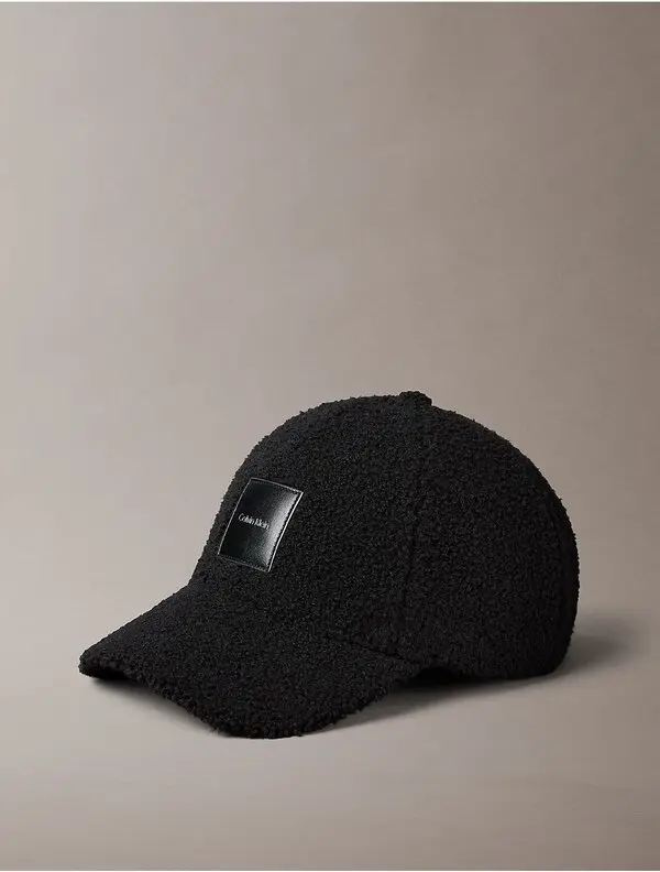 Calvin Klein Sherpa Baseball Cap - Black