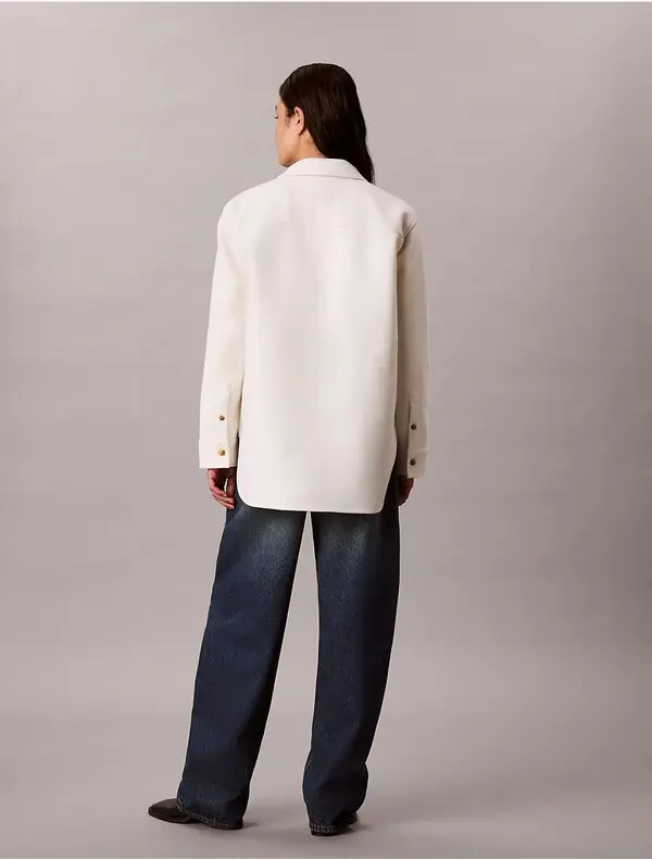 Calvin Klein Faux Wool Shirt Jacket
