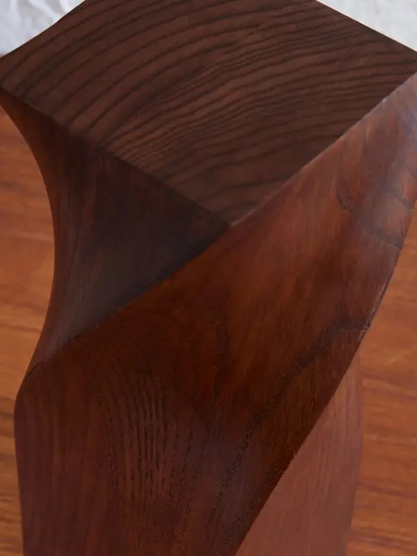 Assouline Twist Walnut And Suede Bookend