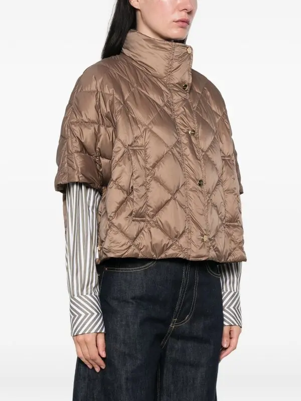 Max Mara Quilted Down Jacket - Beige