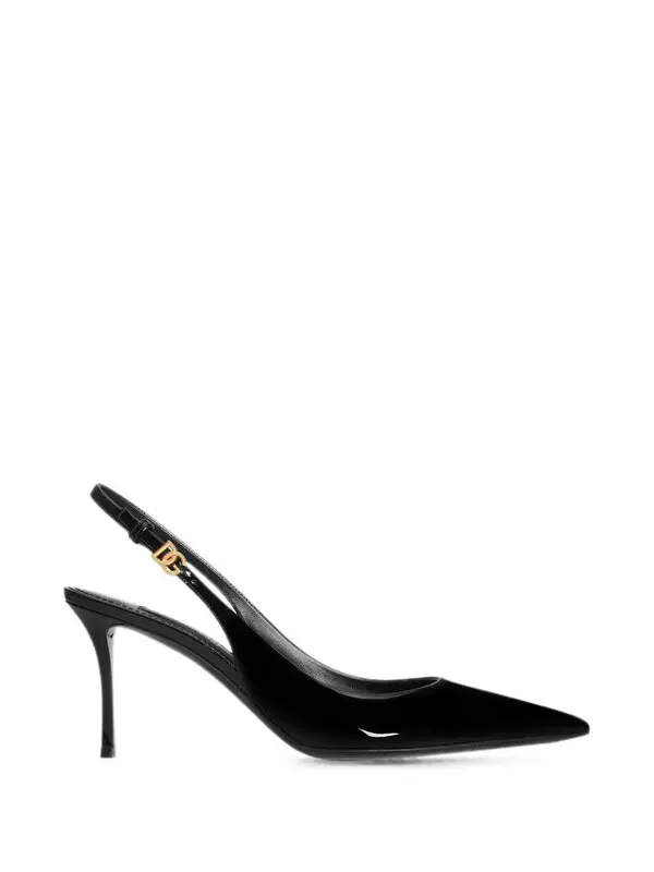 Dolce & Gabbana Patent Leather Slingback Pumps - Black