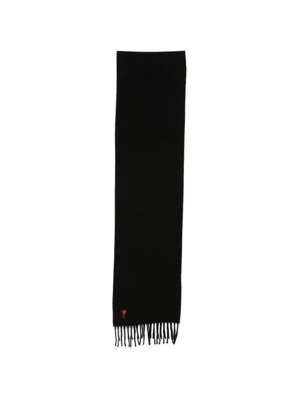 AMI Paris De Coeur Wool Scarf