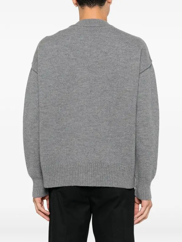 AMI Paris De Coeur Wool Cardigan