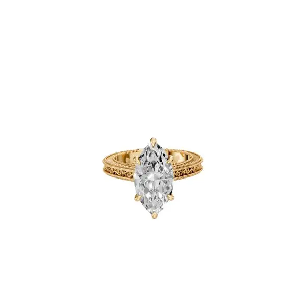 AYA FINE JEWELRY Basilia Marquise Cut Diamond Band Ring - Yellow