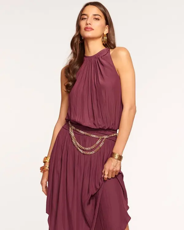 Ramy Brook Audrey Smocked Midi Dress