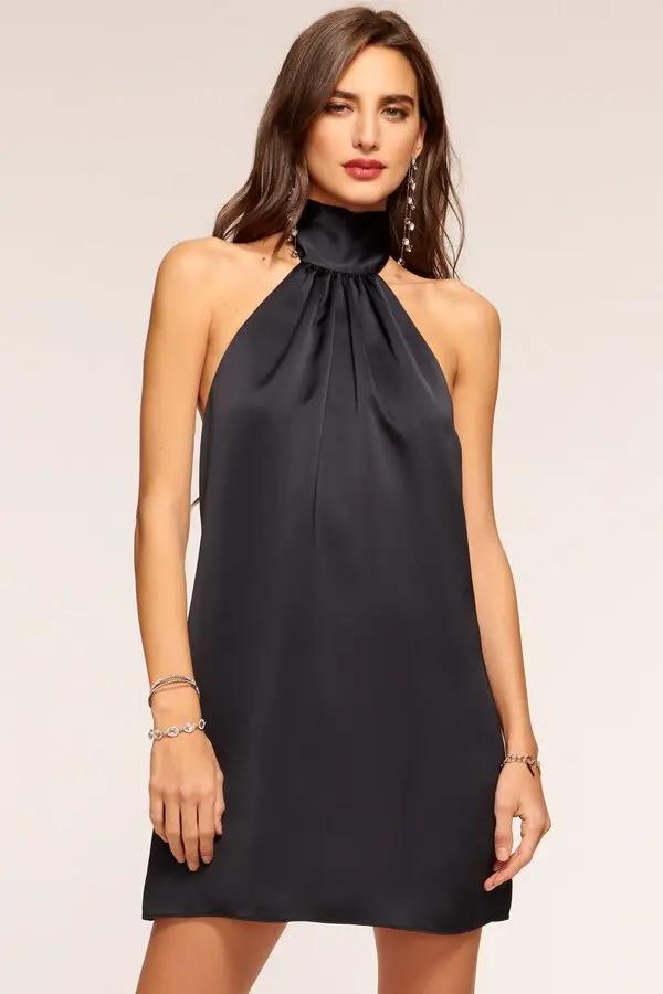 Ramy Brook Sam Halter Mini Dress - Black