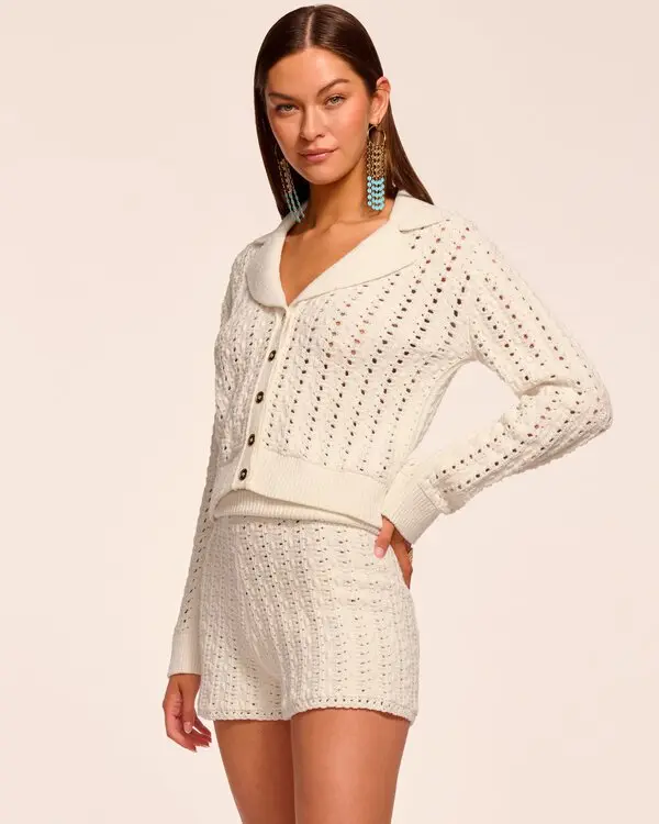 Ramy Brook Penny Bauble Knit Mini Short - Ivory